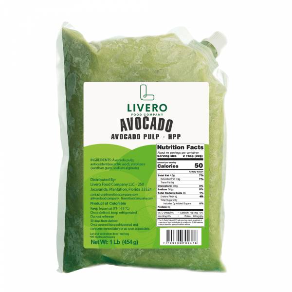 AVOCADO PULP - 16 ONZ - PRODUCT WITHOUT ARTIFICICAL PRESERVATIVES ...